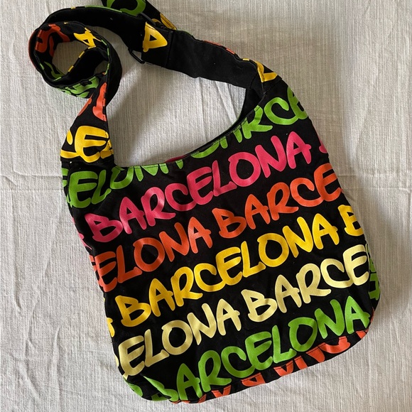 Robin Ruth | Bags | Robin Ruth Black Canvas Hobo Barcelona Sling Bag ...